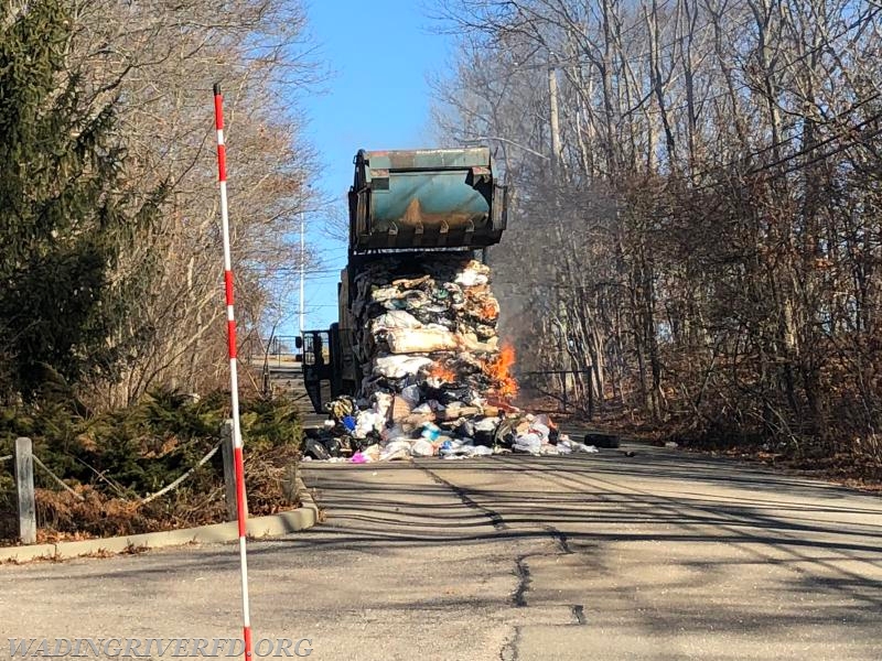 Garbage Truck Fire - Wading River Fire Department